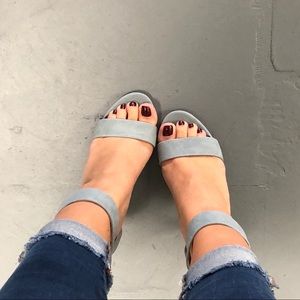 Shoes | Sale Light Denim Heels | Poshmark